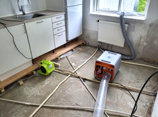 Effective dehumidification for water damage at the University of South ...